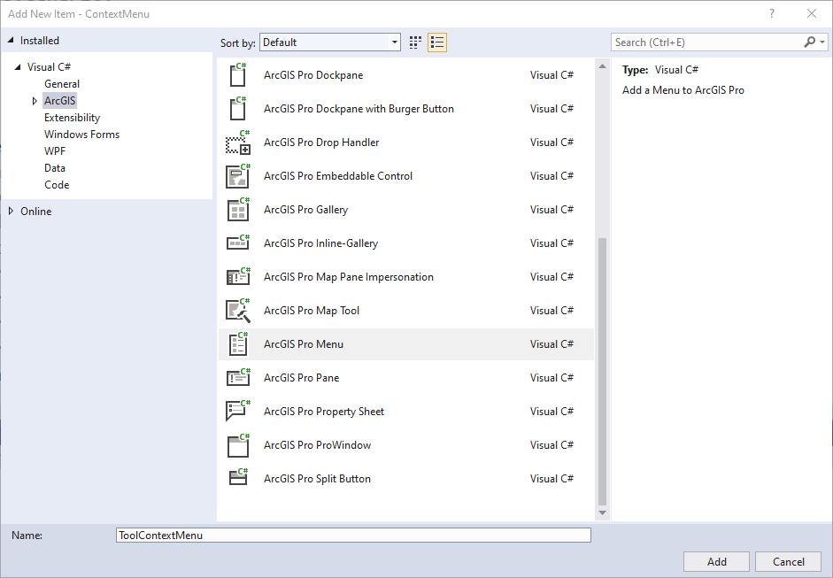 Proguide Context Menus Esriarcgis Pro Sdk Github Wiki